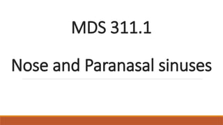 Nose and paranasal sinuses ( head anatomy) | PPTX