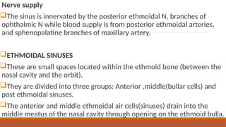 Nose and paranasal sinuses ( head anatomy) | PPTX
