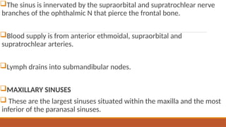 Nose and paranasal sinuses ( head anatomy) | PPTX