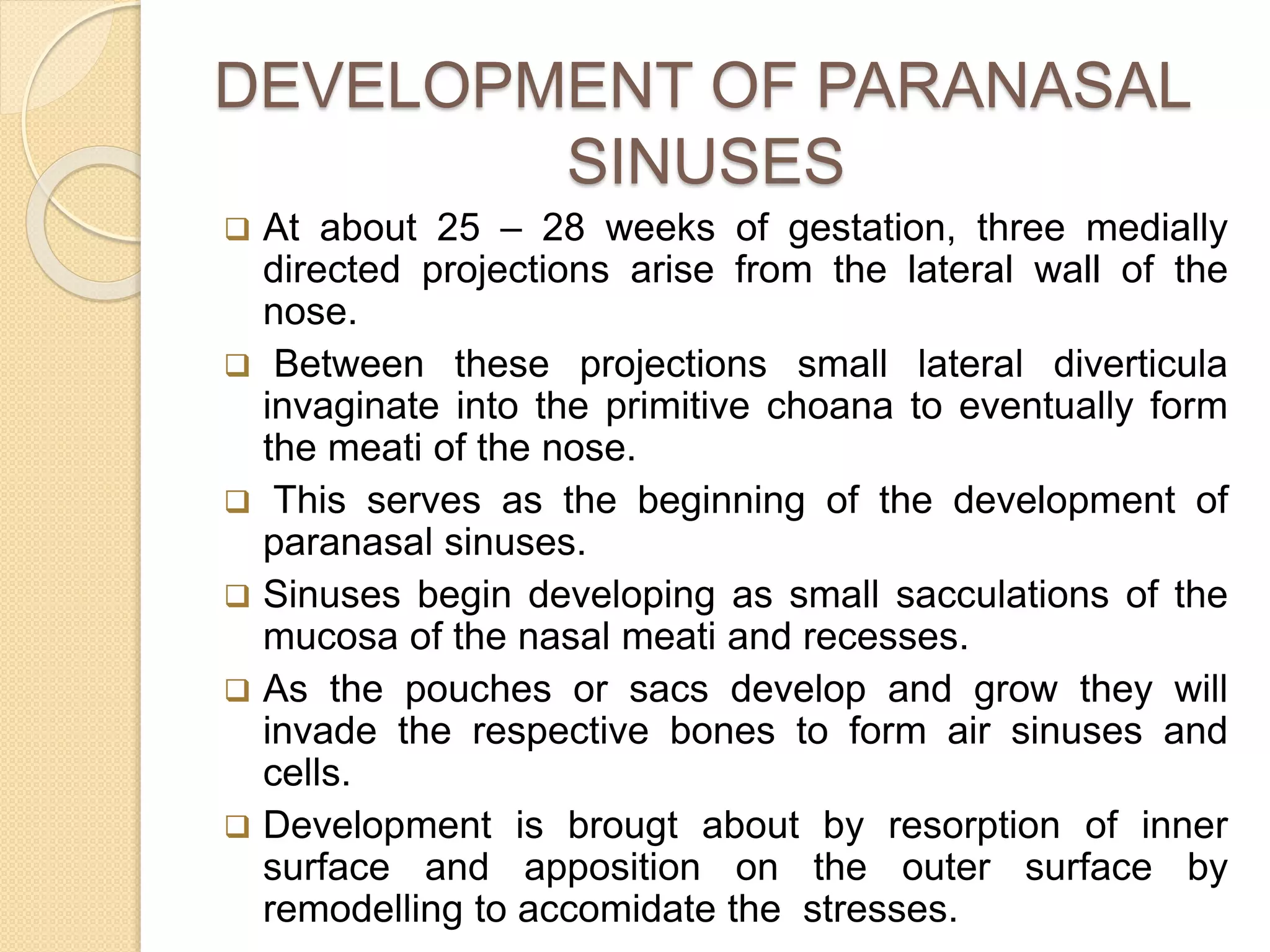 nose and paranasal sinuses EXCELLENT SLIDES TO CULL FROM NOSE SINUSES ...