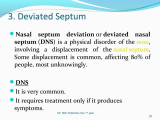 Nose disorder med search disorder ppt | PPT