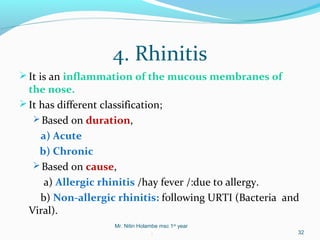 Nose disorder med search disorder ppt | PPT