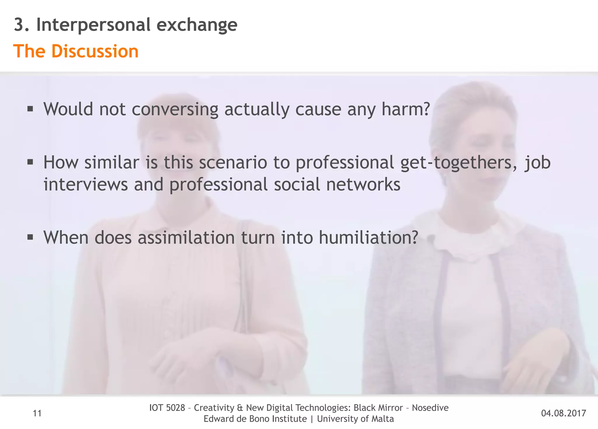 Blackmirror S03E01 - Nosedive - Analysis and philosophical thoughts | PPTX