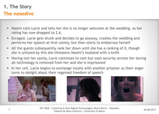 Blackmirror S03E01 - Nosedive - Analysis and philosophical thoughts | PPTX