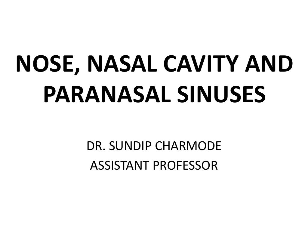 Nose Nasal Cavity And Paranasal Sinusespptx