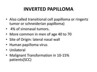 Nose and PNS Carcinoma (for UNDERGRADUATES) | PPT