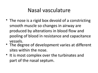 PHYSIOLOGY OF NOSE & PARANASAL SINUSES | PPTX