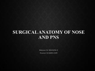 Anatomy of Nose and PNS | PPT