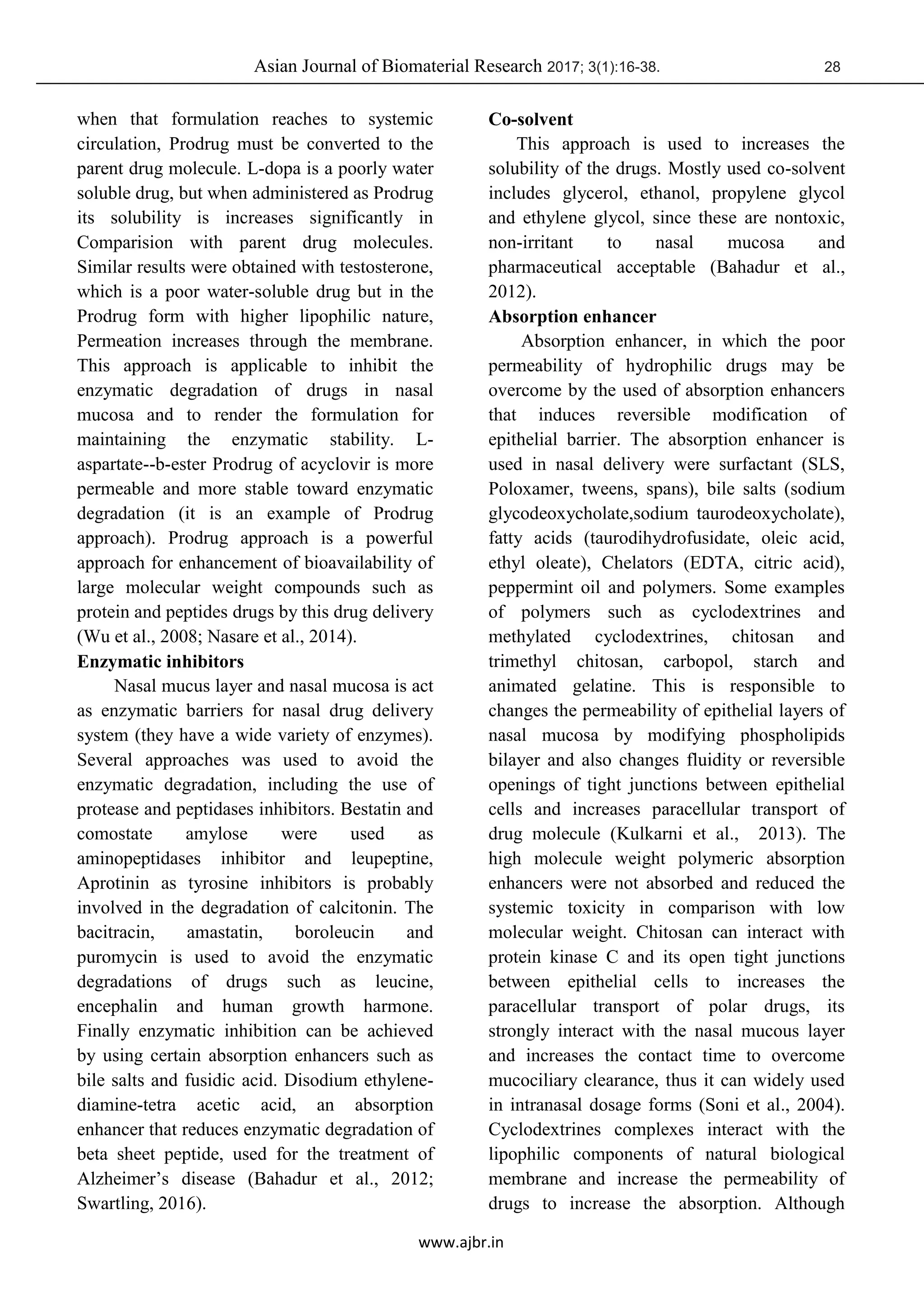 Nose to brain a versatile mode of drug delivery system | PDF