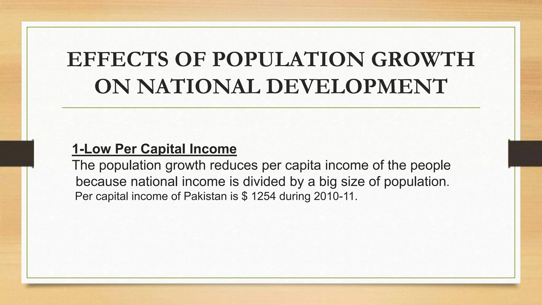 Impact of population growth on national development | PPTX