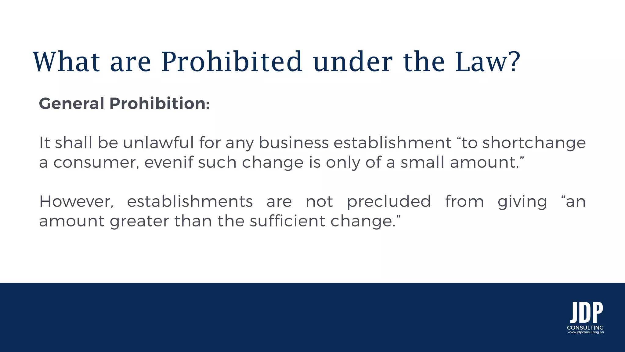 RA 10909 - No Shortchanging Act | PDF