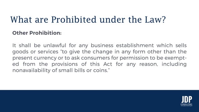 RA 10909 - No Shortchanging Act | PDF | Business | Business and Finance