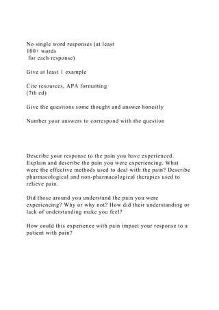 No single word responses (at least 100+ words for each respons.docx ...