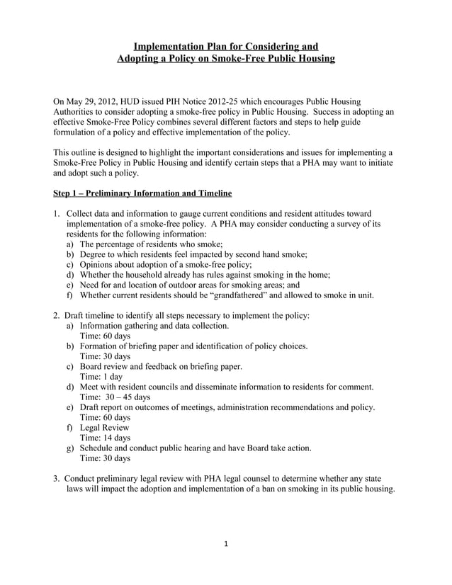 No smoking policy guidance handout | PDF