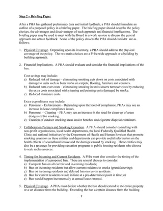 No smoking policy guidance handout | DOC