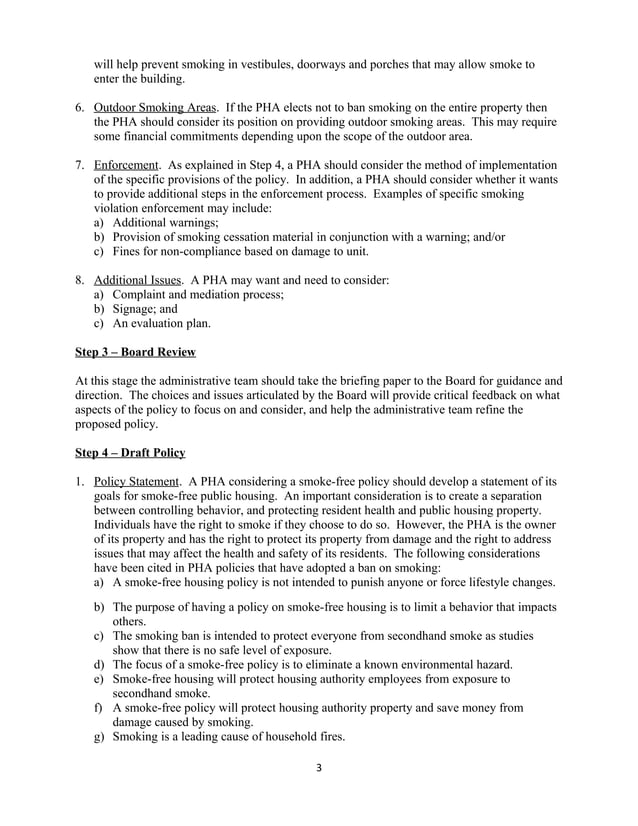 No smoking policy guidance handout | PDF