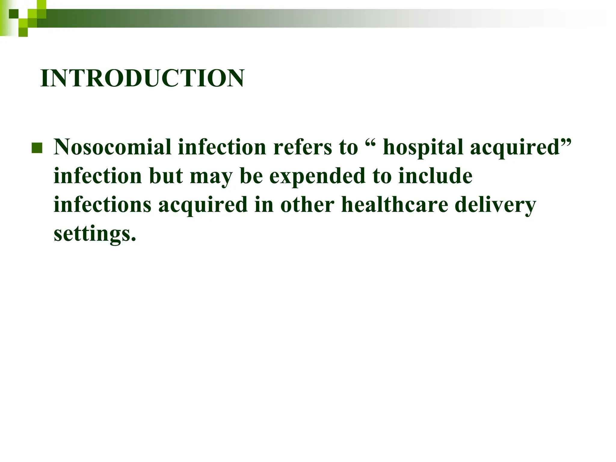NOSOCOMIAL INFECTIIONS Bsc nursing hospital acquired infection PPT 1.pptx