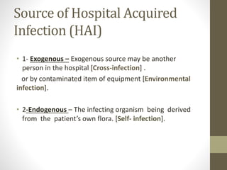 Topic-Hospital Acquired Infection & Nosocomial Infection by Chhavi ...