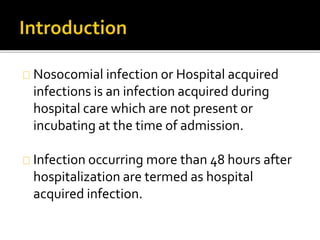 Nosocomial infections | PPT
