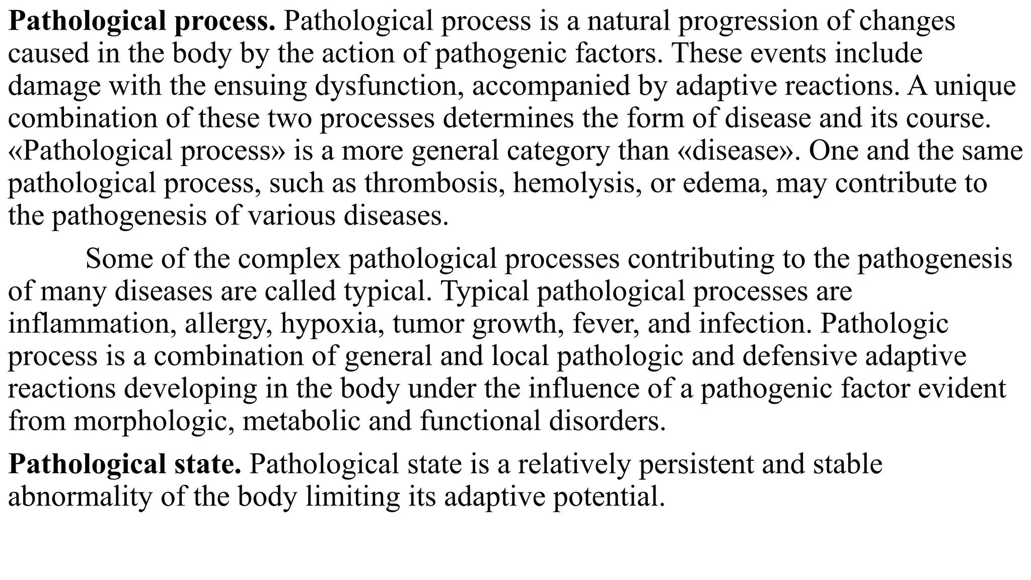 Subject matter of pathophysiology Nosology | PPT