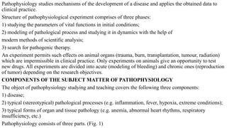 Subject matter of pathophysiology Nosology | PPT