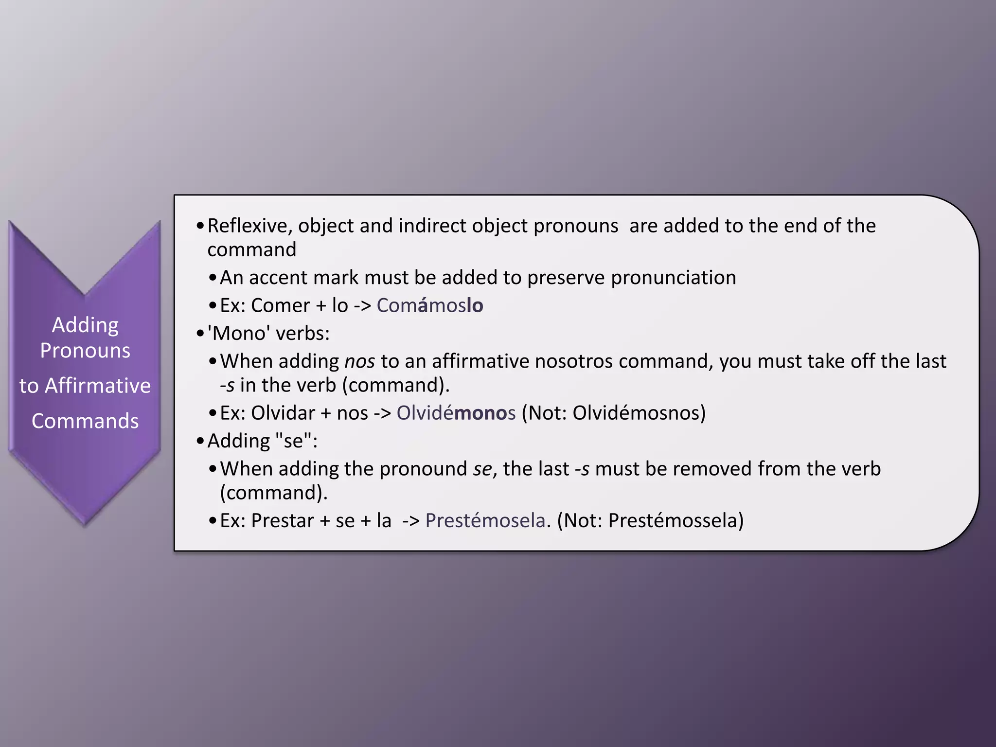 Nosotros Commands | PPTX