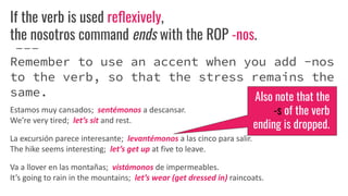 Nosotros Commands Slide Notes with examples | PPT