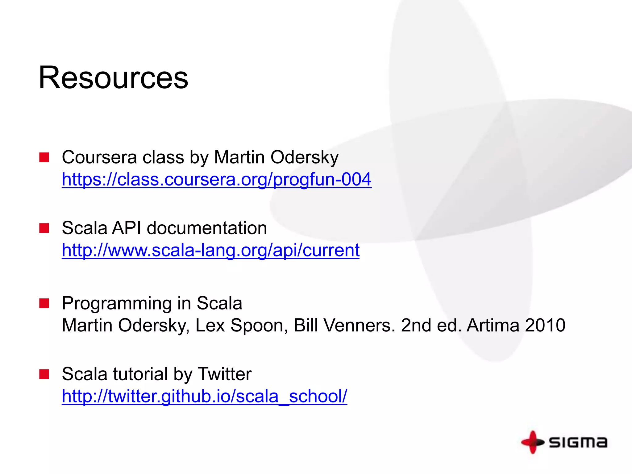 Scala Introduction Pptx Programming Languages Computing
