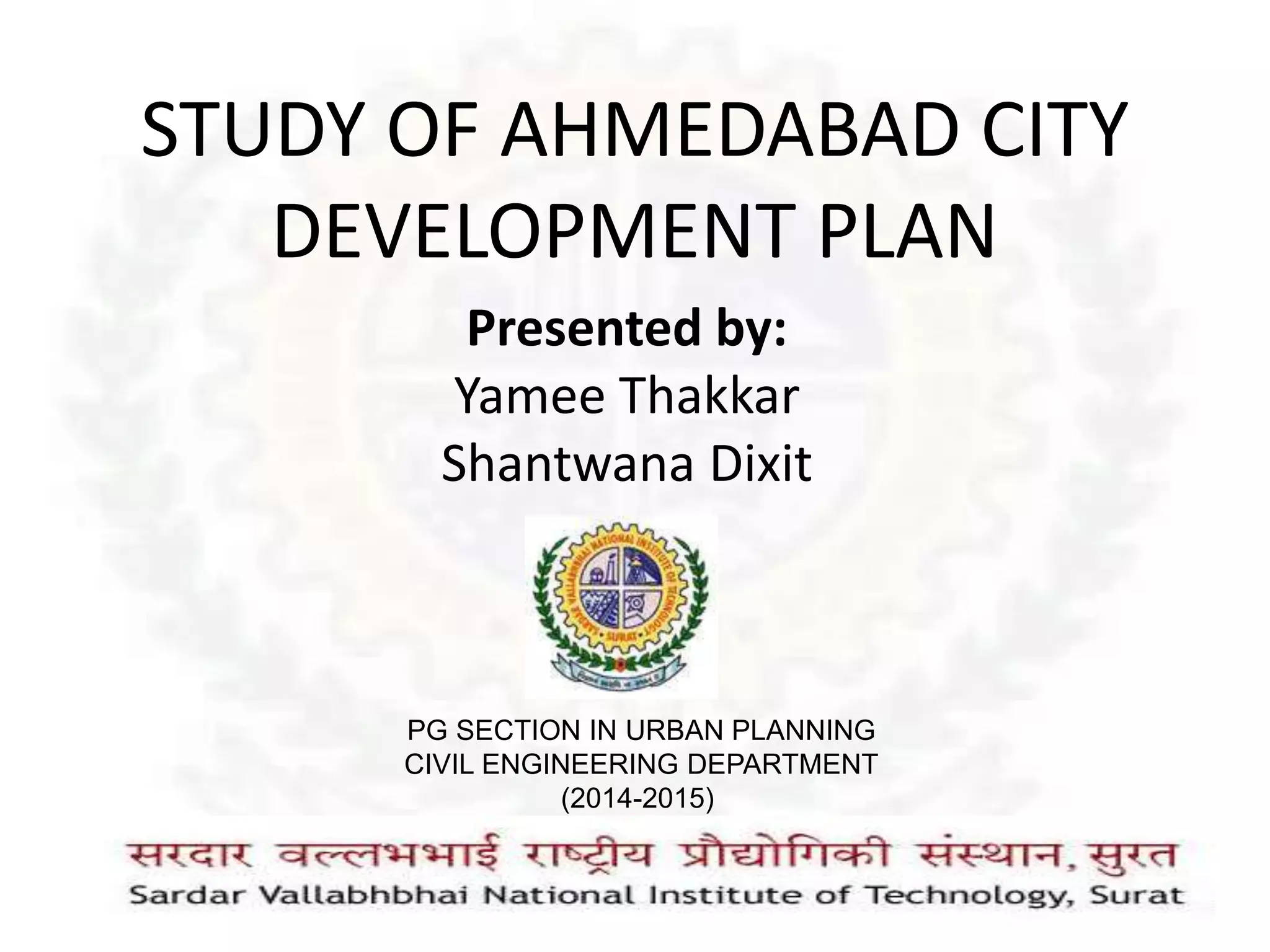 Development Plan- Planning Intervention By SVNIT Surat. | PPTX