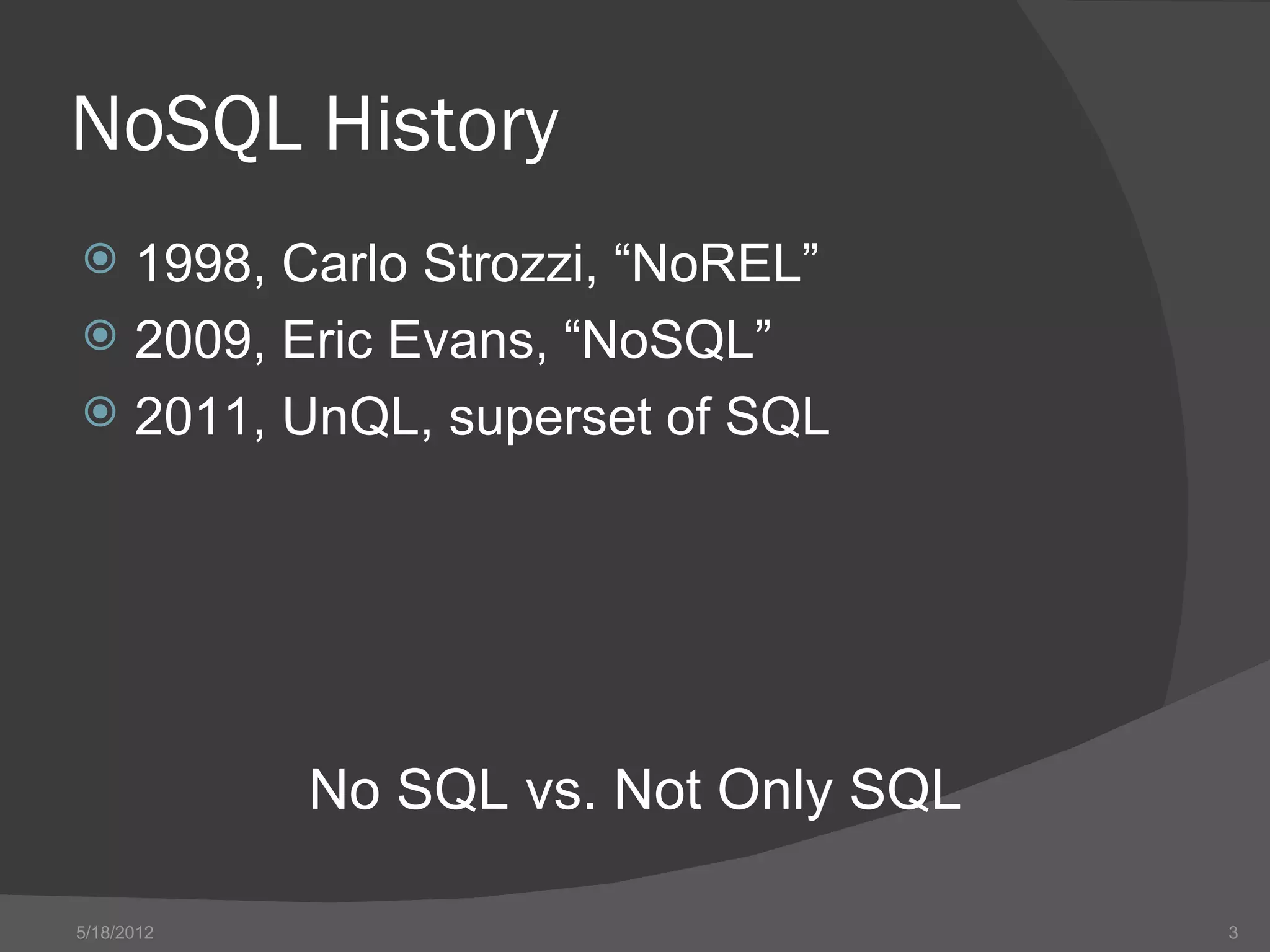 NoSQL Overview | PPT