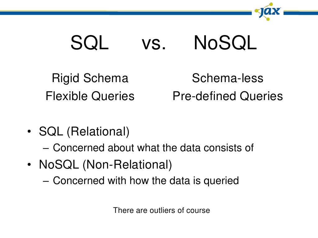 SQL vs. NoSQL Rigid Schema