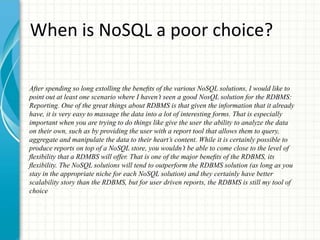 NOSQL Databases types and Uses | PPTX