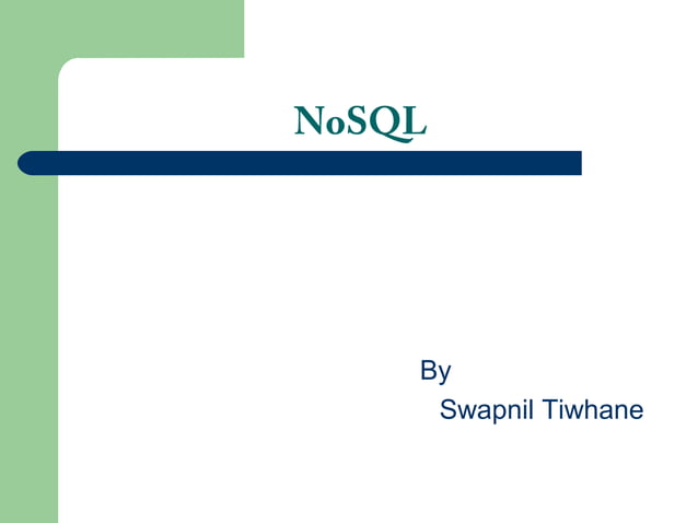 Nosql | PPT