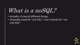 noSQL | PPTX