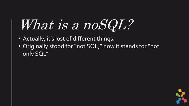 noSQL | PPT