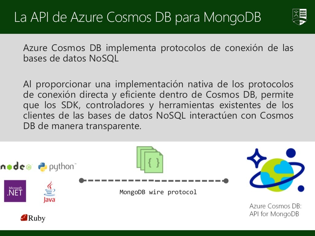 Servicios De Base De Datos Multimodelo Nosql Con Azure Cosmosdb Y Ap…