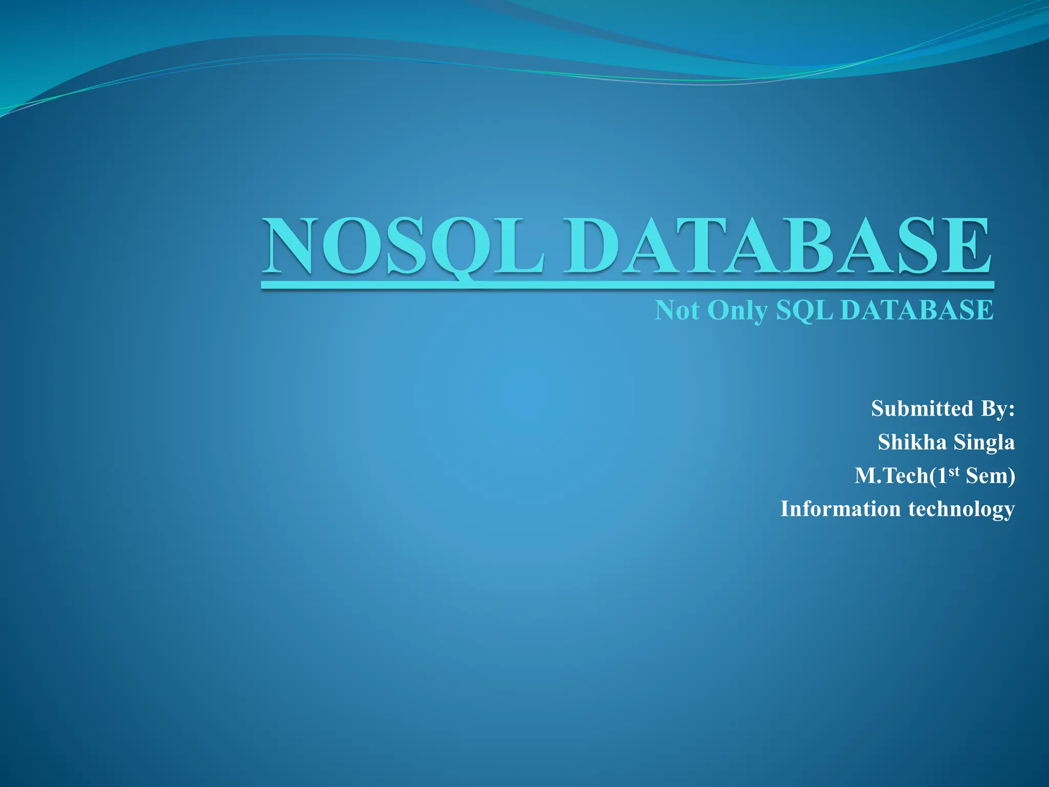 Presentation On Nosql Database Related Rdbms Pptx Databases Computer Software And Applications