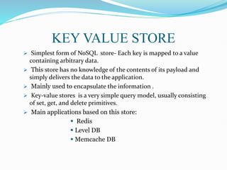 Presentation on NoSQL Database related RDBMS | PPTX