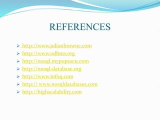 Presentation on NoSQL Database related RDBMS | PPTX | Databases | Computer Software and Applications
