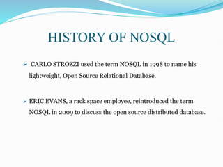 Presentation on NoSQL Database related RDBMS | PPTX | Databases | Computer Software and Applications