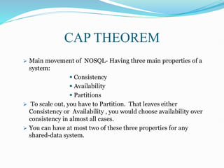 Presentation on NoSQL Database related RDBMS | PPTX | Databases | Computer Software and Applications