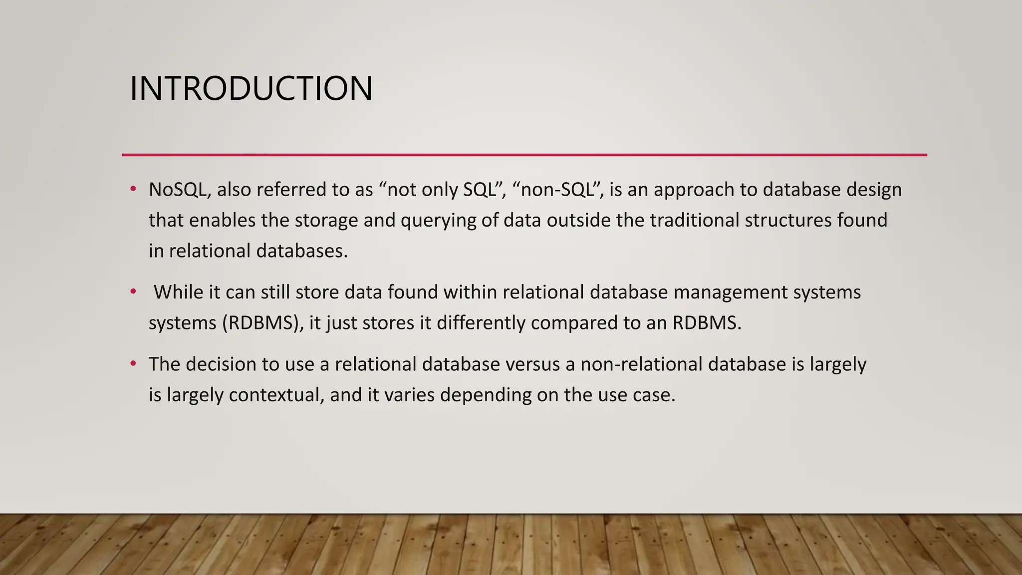 Introduction To Nosql Database Technology Pptx