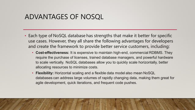Introduction to NoSQL database technology | PPTX | Databases | Computer ...