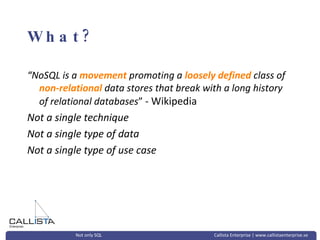 Not only SQL | PPT