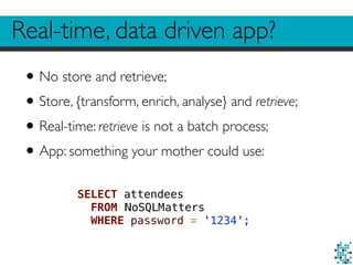 Real time data driven applications (and SQL vs NoSQL databases) | PDF