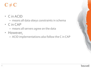 NoSQL databases, the CAP theorem, and the theory of relativity | PPT