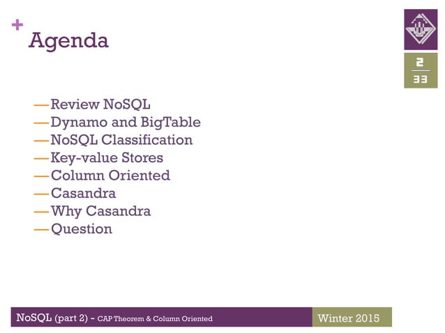 NoSQL Database- cassandra column Base DB | PPT