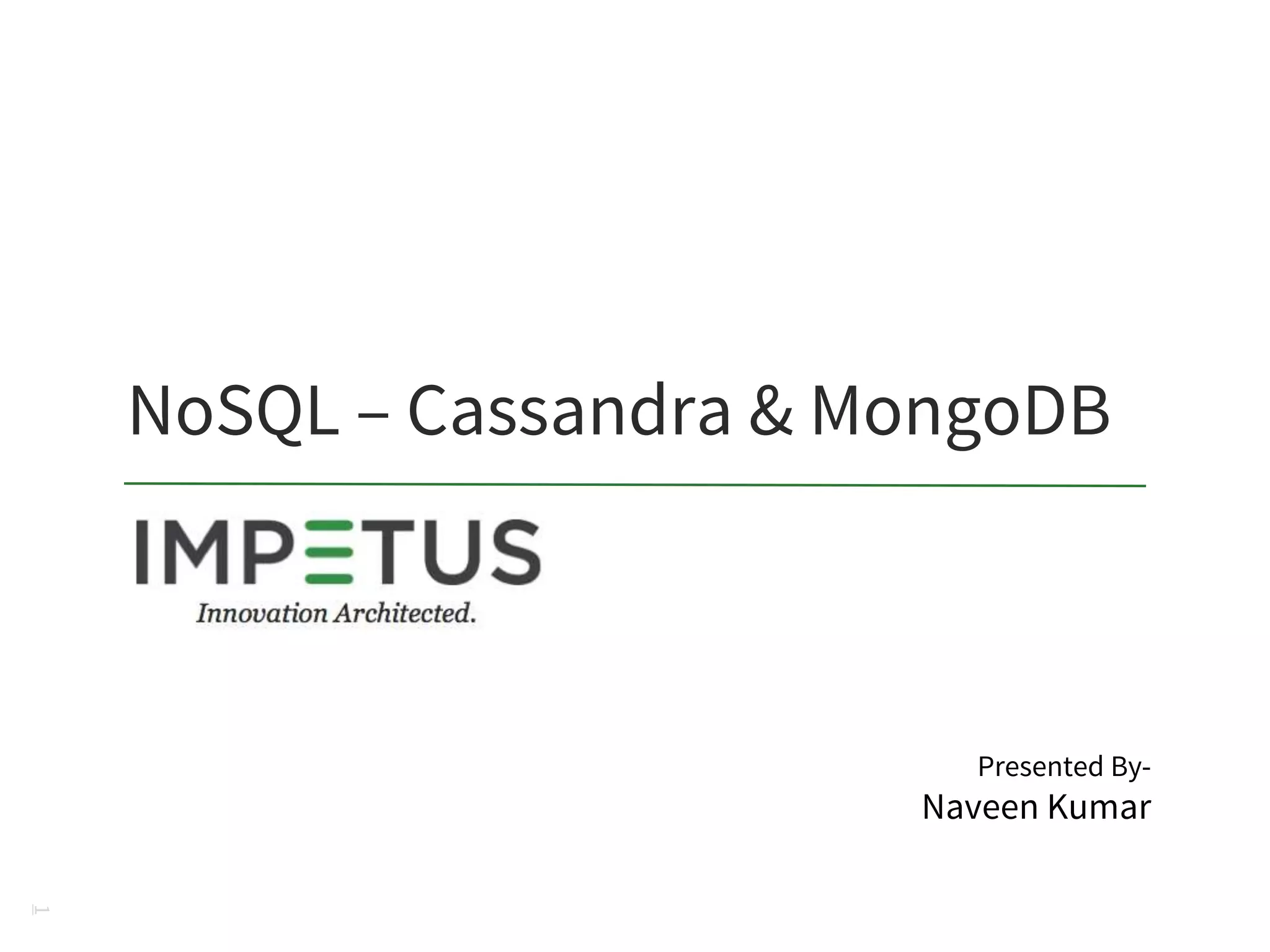 NoSQL - Cassandra & MongoDB.pptx