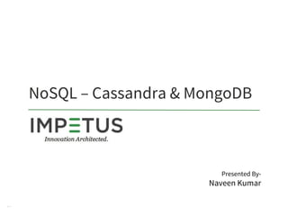 NoSQL - Cassandra & MongoDB.pptx