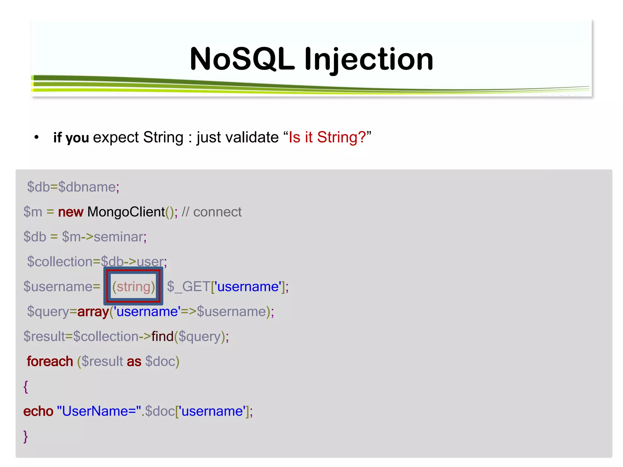 Session11-NoSQL InjectionPHP Injection | PPT